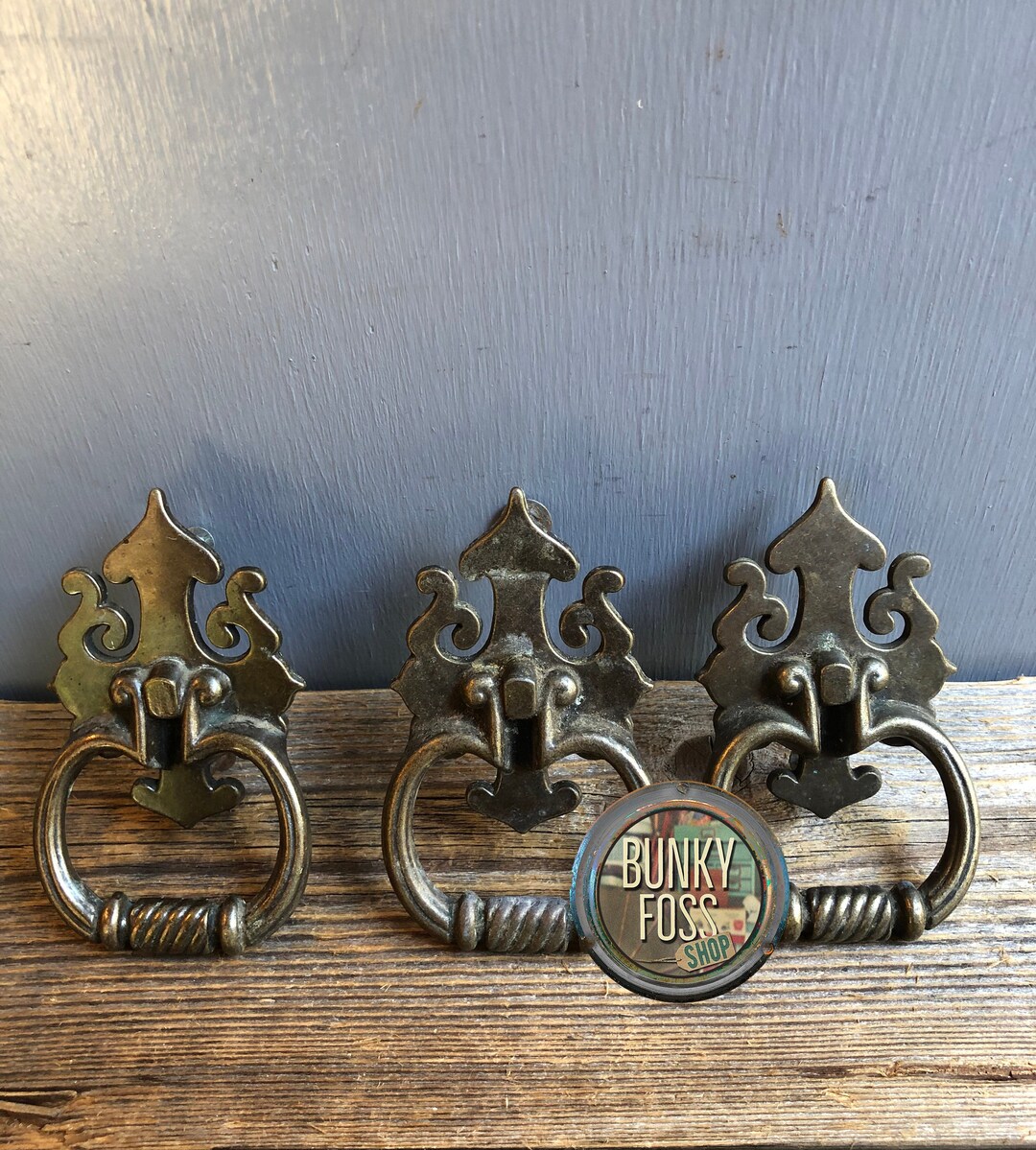 Vintage National Lock Co Colonial Carriage House Drop Ring - Etsy