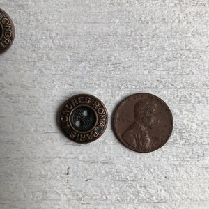 Vintage Metal Roma Paris Londres Buttons, Metal Buttons, Vintage Roma ...