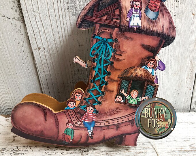 Vintage Nursery Rhyme Wooden Pull String Musical, the Old Woman Who ...