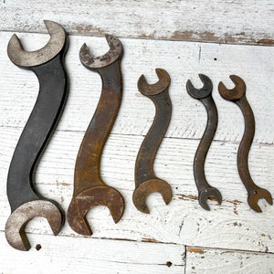 Antique Whitman & Barnes Curved Open Ended Wrenches Set, Antique ...