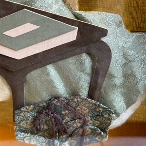 Vintage Japanese Shadow Box Geisha Wall Art, Geisha Kimono Fan, Shadow ...