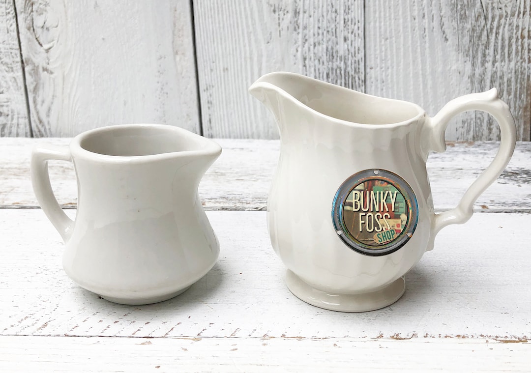 Vintage Small White Creamer Pitchers, Tepco, Franciscan, White Creamers ...
