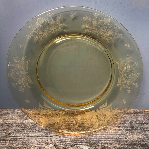 Yellow Glass Plate - Etsy
