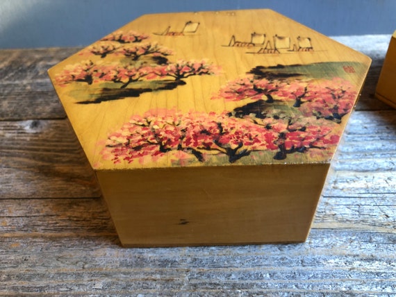 Antique Chinese Pyrography Bamboo Nesting Boxes, Vint… - Gem
