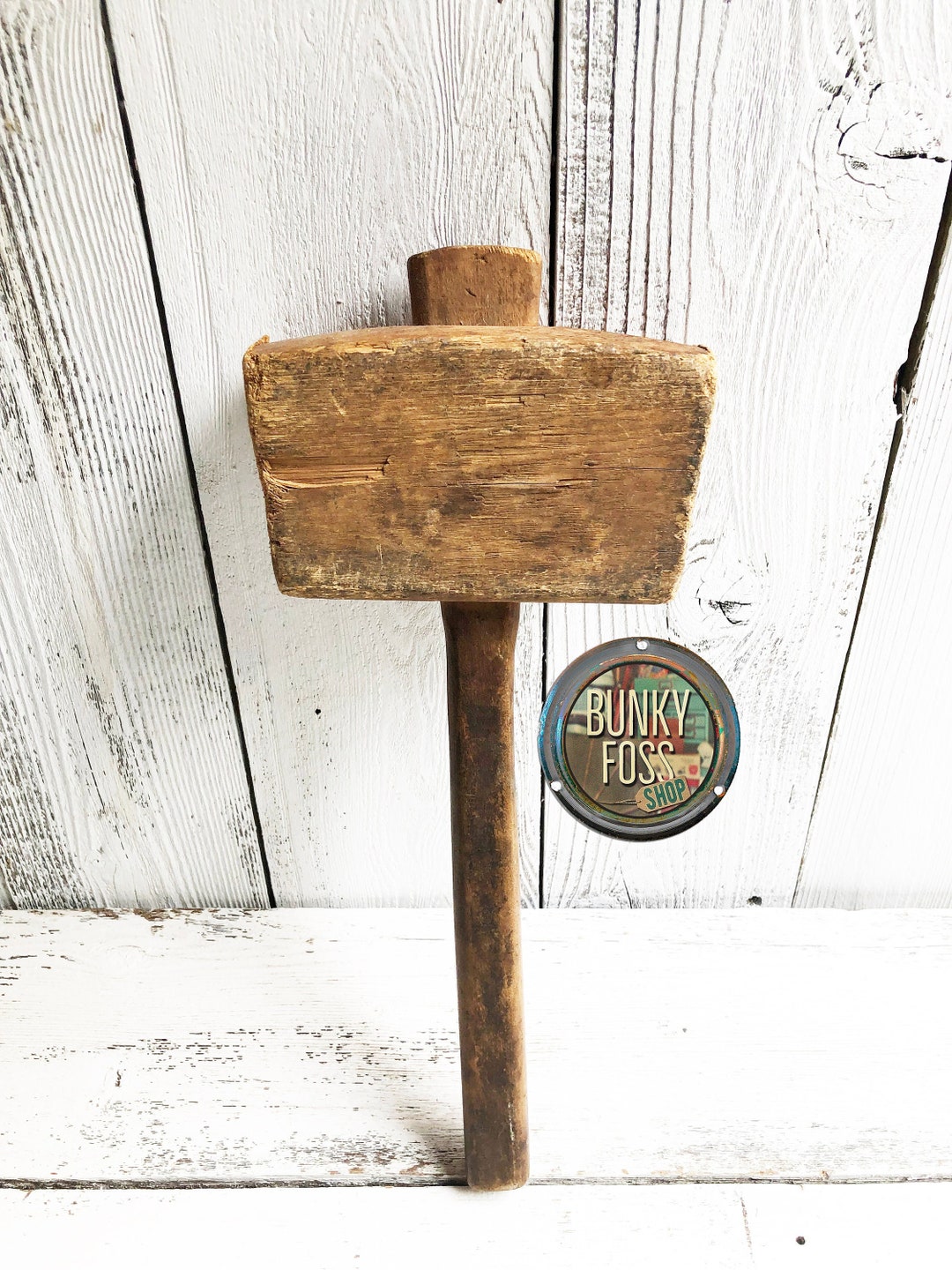 Antique Handmade Wood Mallet, Antique Tools, Primitive Wood Tools ...