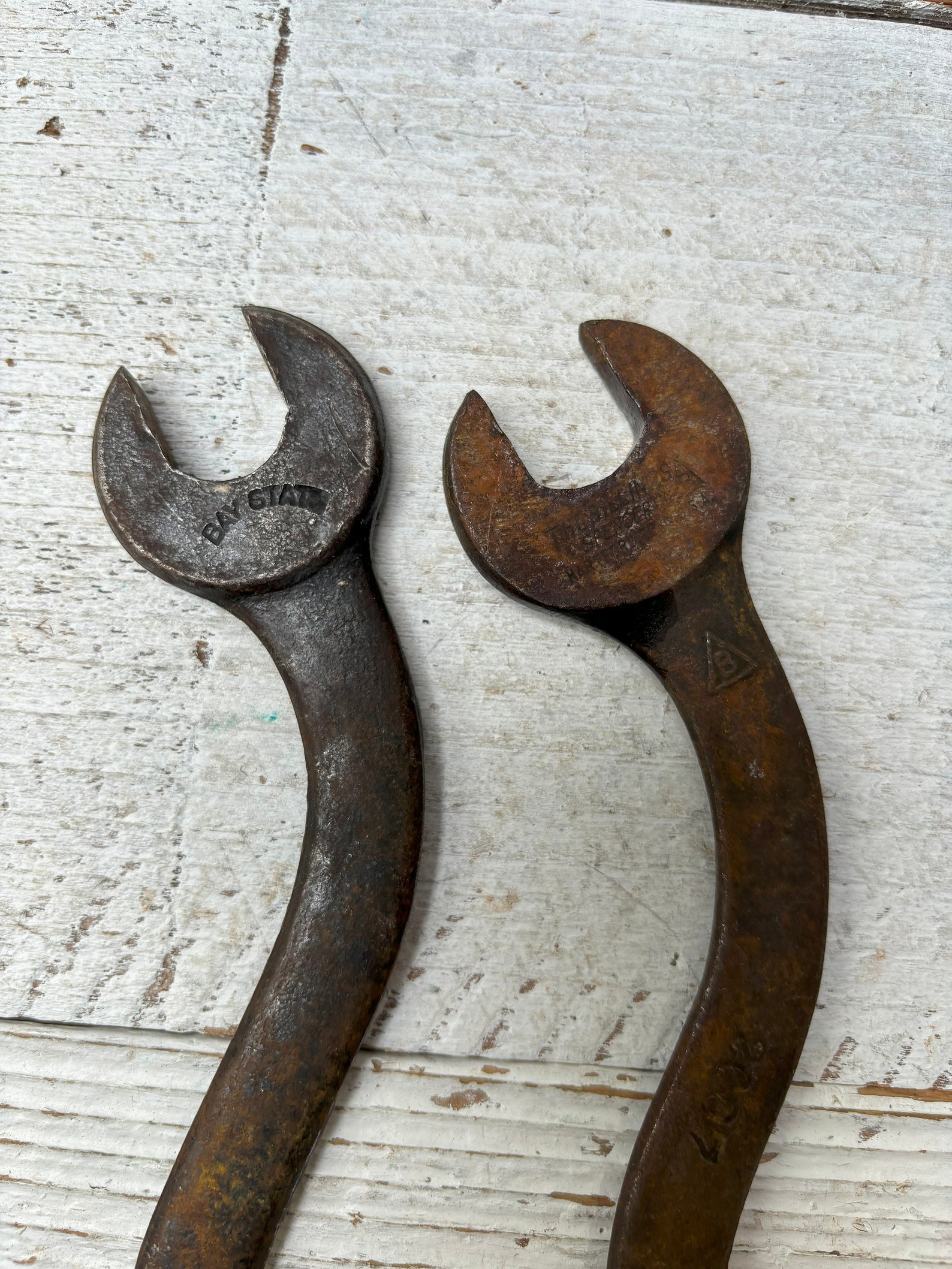 Antique Whitman & Barnes Curved Open Ended Wrenches Set, Antique ...