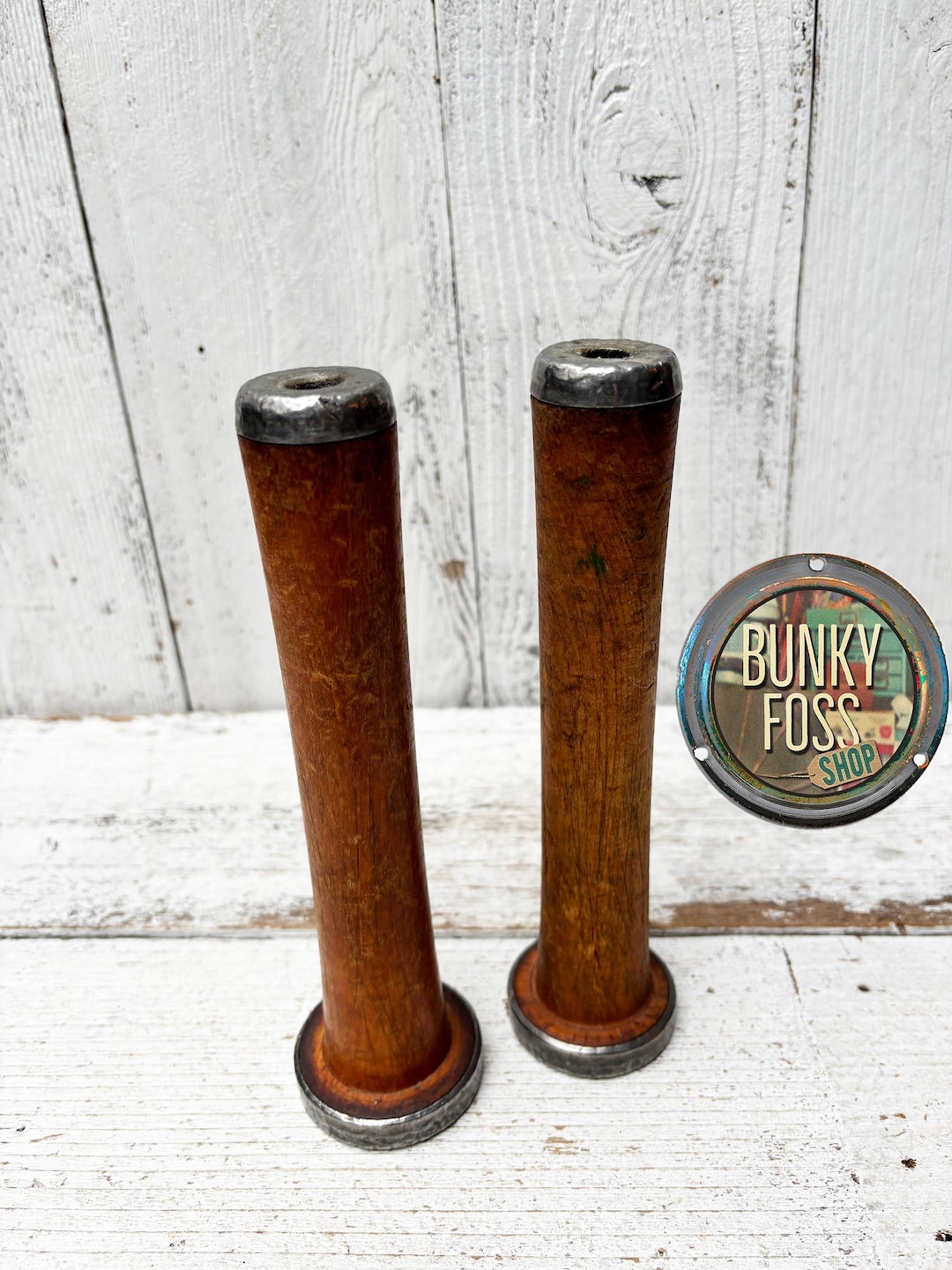 Antique Wooden Narrow Spools Set, Vintage Spools, Old Wooden Spools ...