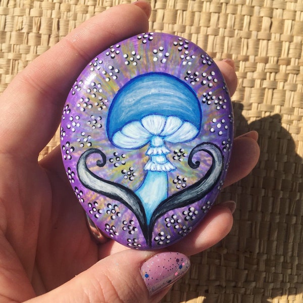Painted Beach Stone - Etsy
