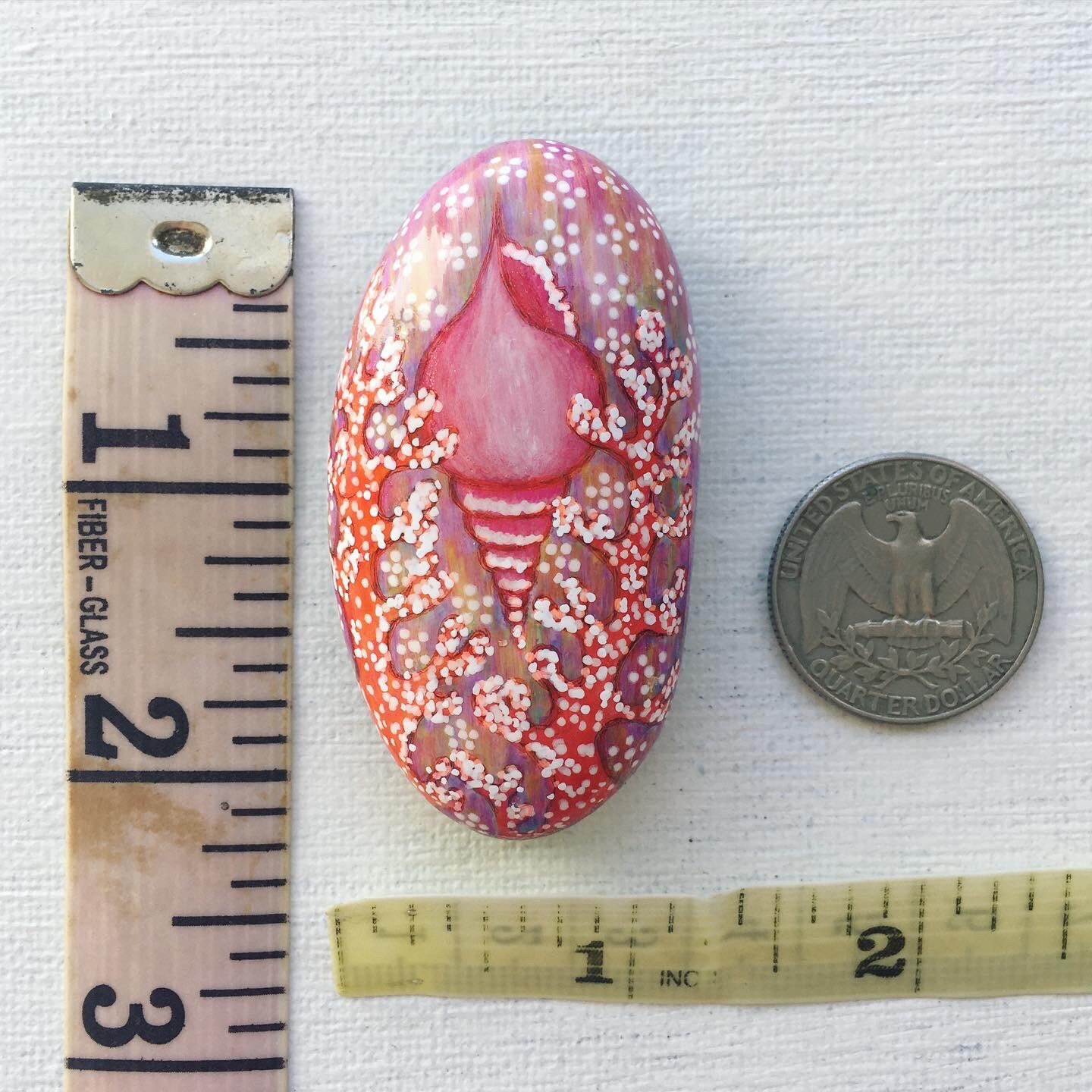 Set of 2 hand painted beach stones Miniature Painting | Etsy