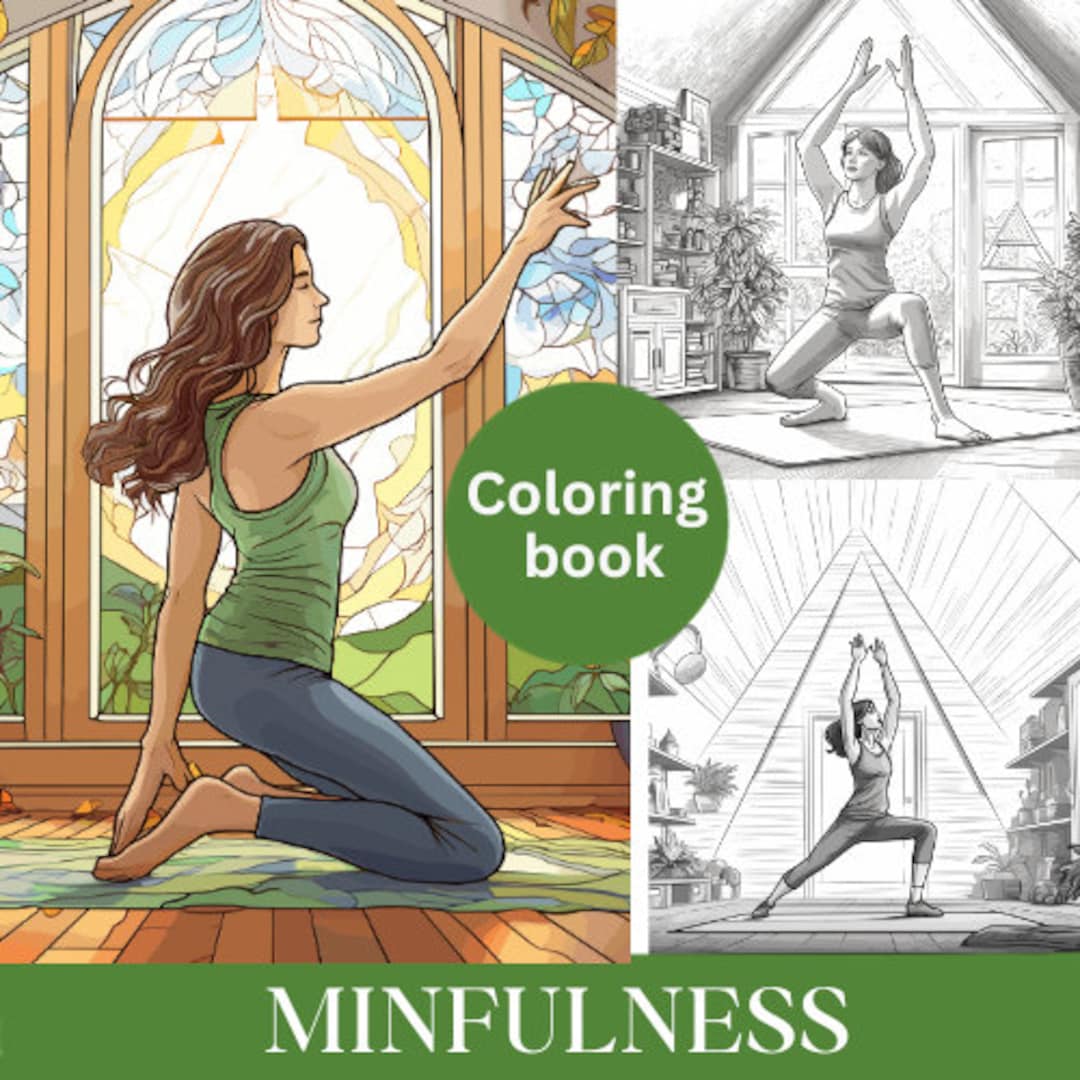 Mindfulness Yoga Coloring Book: 44 Meditative Pages (digital Print) - Etsy