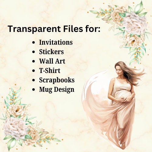 Pregnant Woman Clipart Bundle, Pregnancy Clipart, Mom to Be Clipart ...