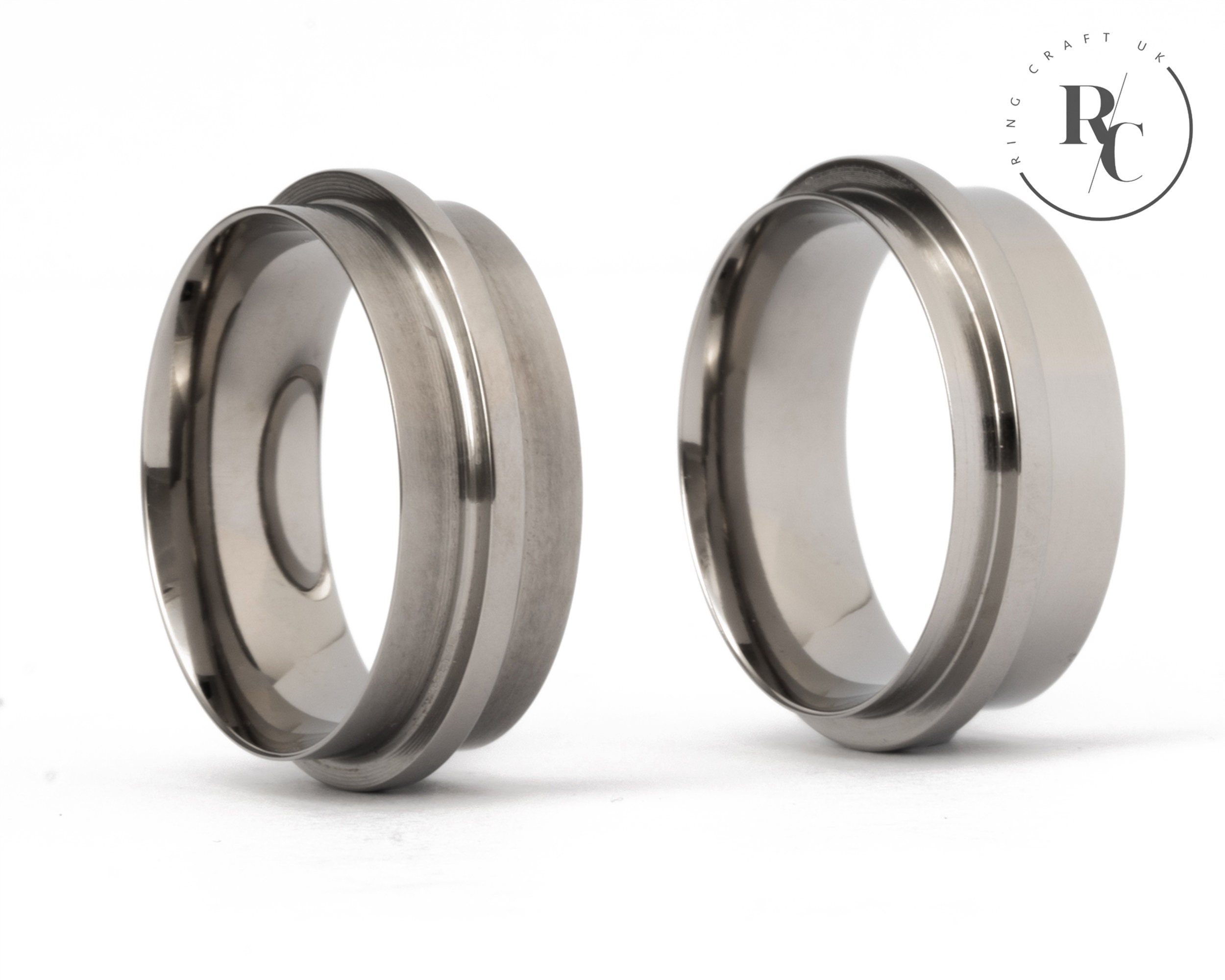 7.5mm Titanium Ring Liner With Central Line - Etsy UK