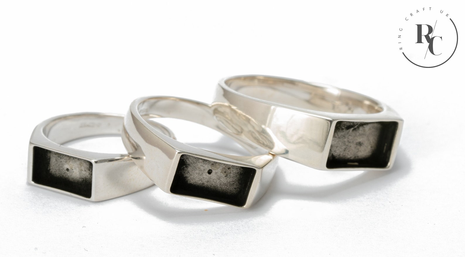 925 Sterling Silver Resin Tray Signet Ring - Etsy UK