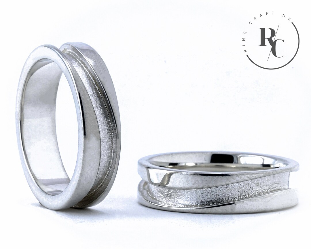 6mm Wave Inlay in 925 Sterling Silver - Etsy UK