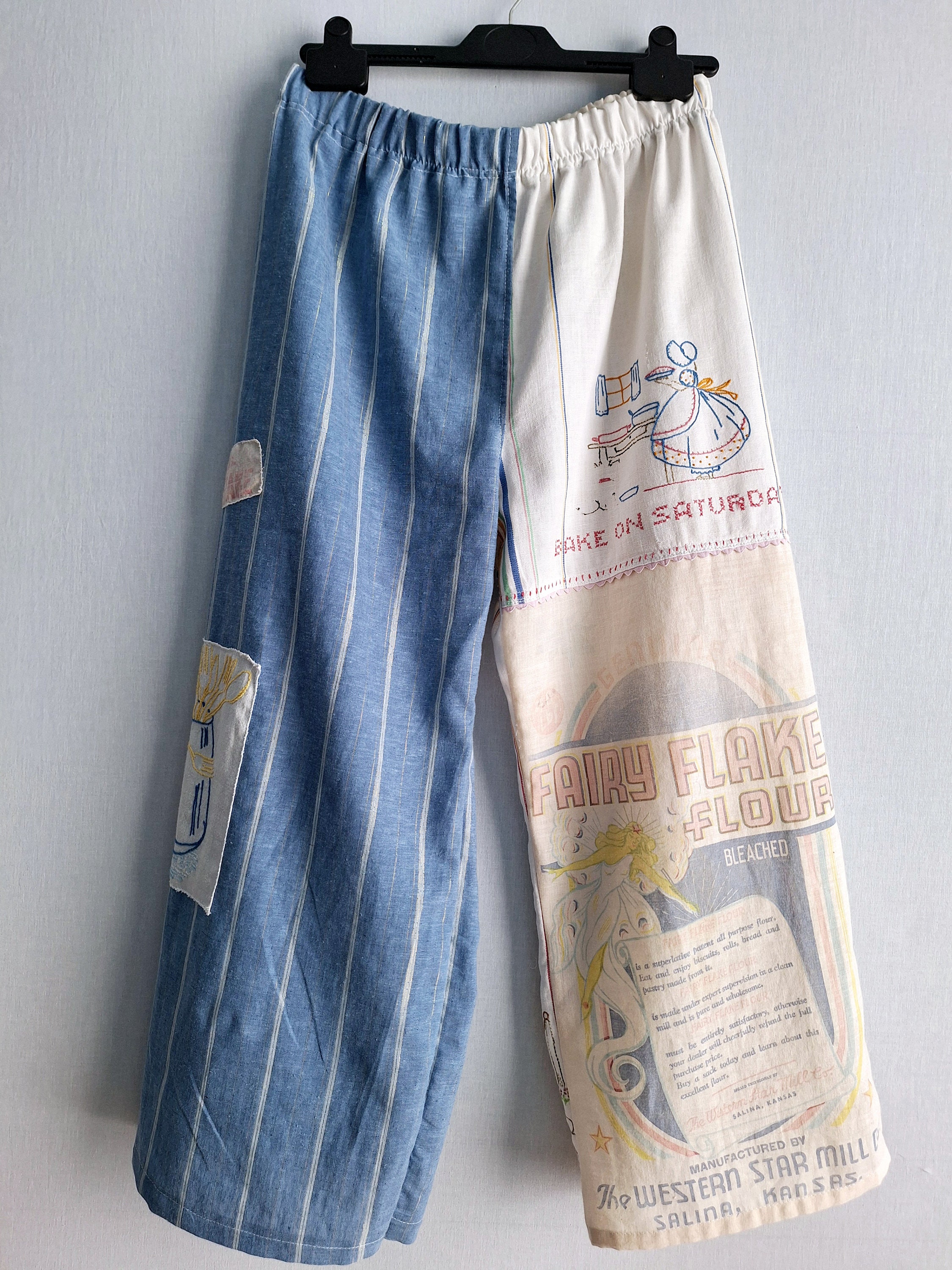 Upcycled Lounge Pants One of a Kind FLOUR SACK From Usa, Repurpose ...