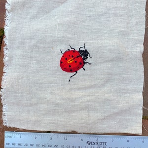 Ladybug Embroidery, Garden Embroidery Kit, Garden Art Embroidery ...