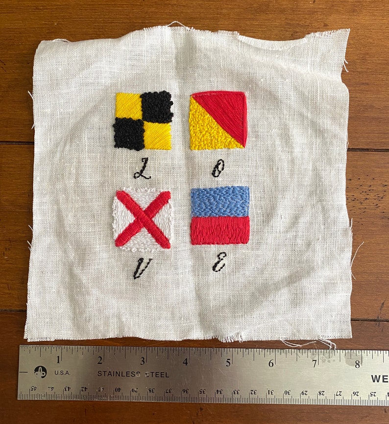 Nautical Embroidery,hand Embroidery Kit,sailing Flag Embroidery,diy ...