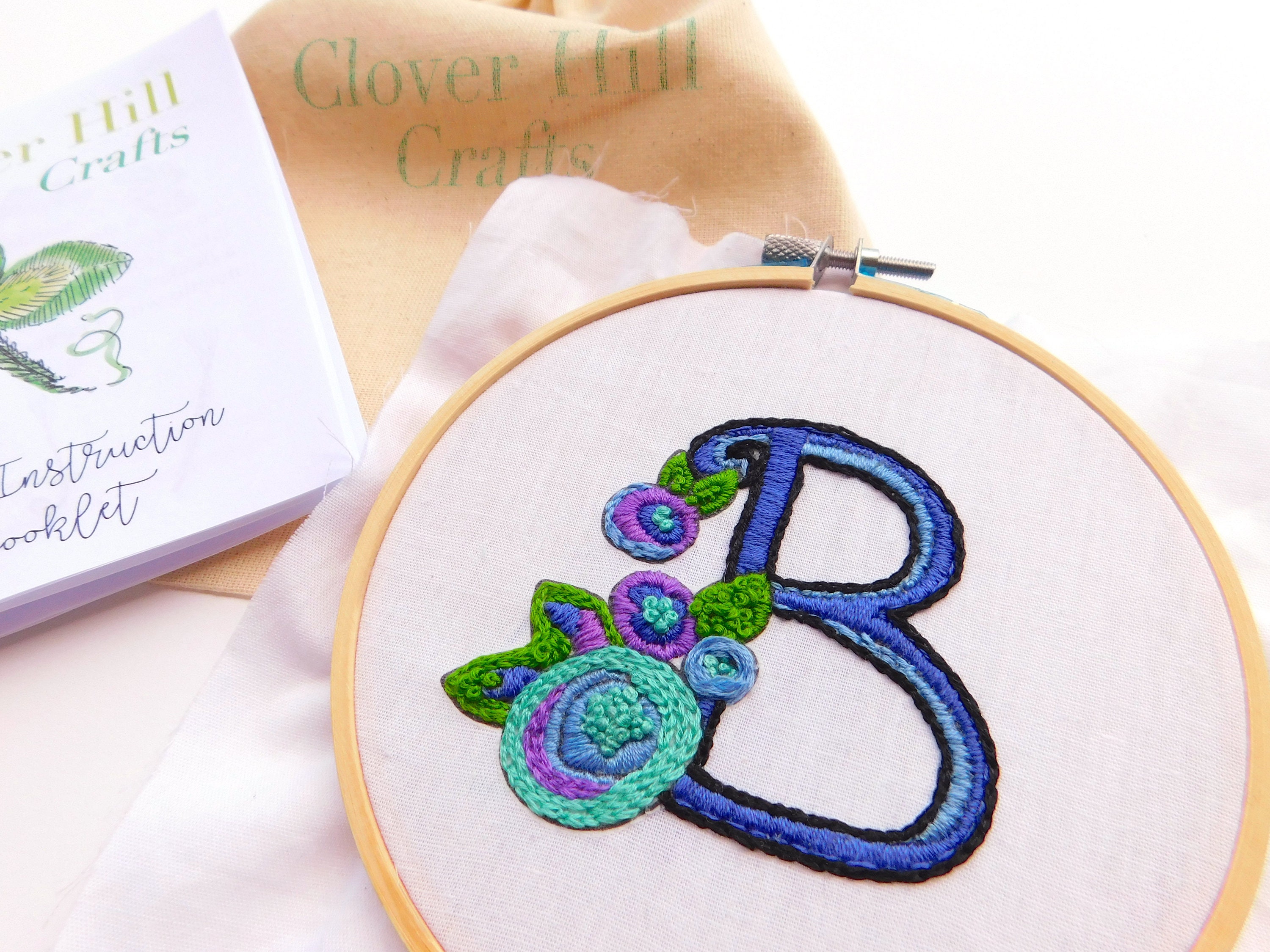 Monogram, Embroidery Kit, Monogram Craft Kit, Adult Craft, Hand ...