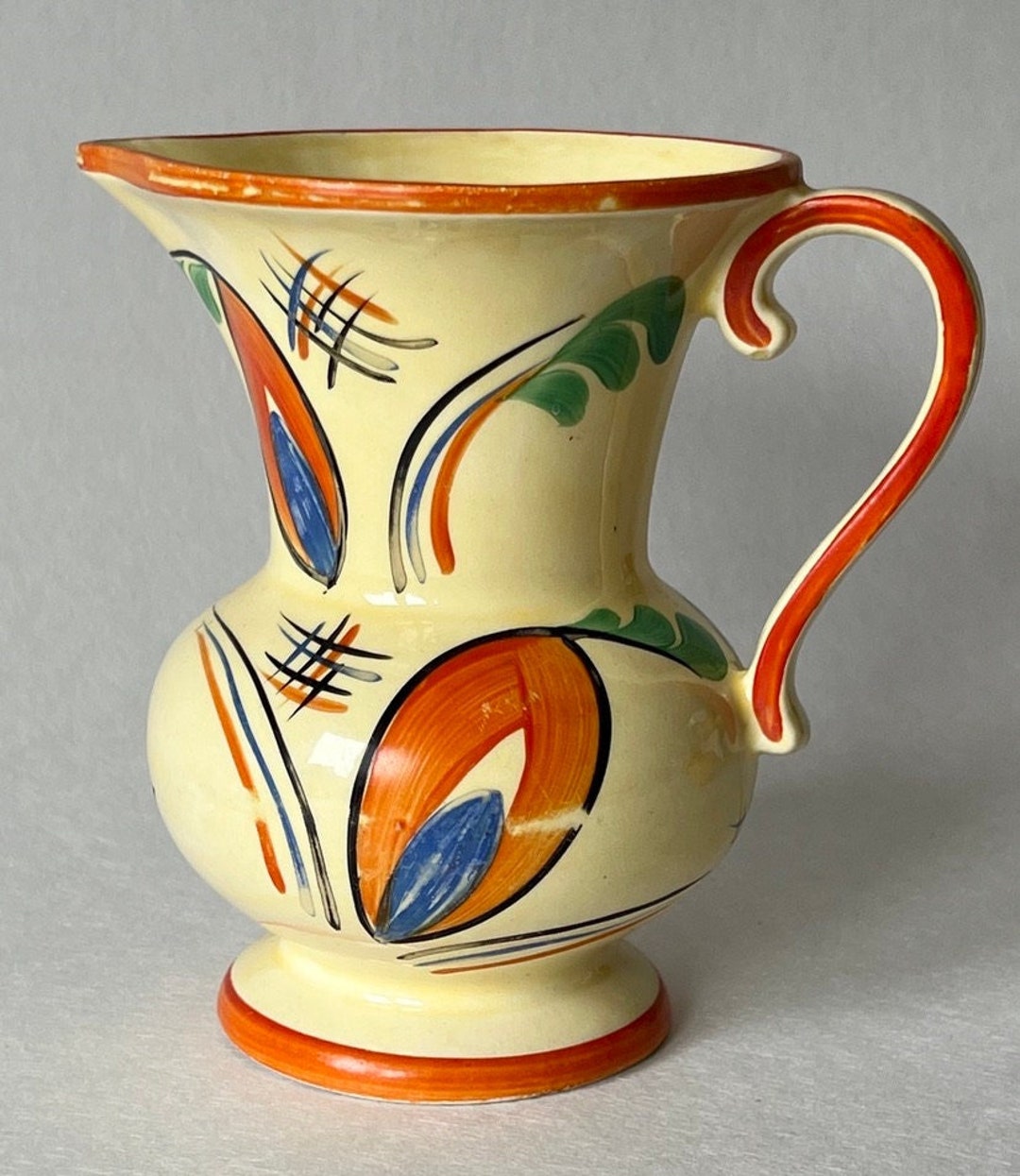 Ditmar Urbach | Czechoslovakian Lostro Pottery Pitcher | 1930s - Etsy