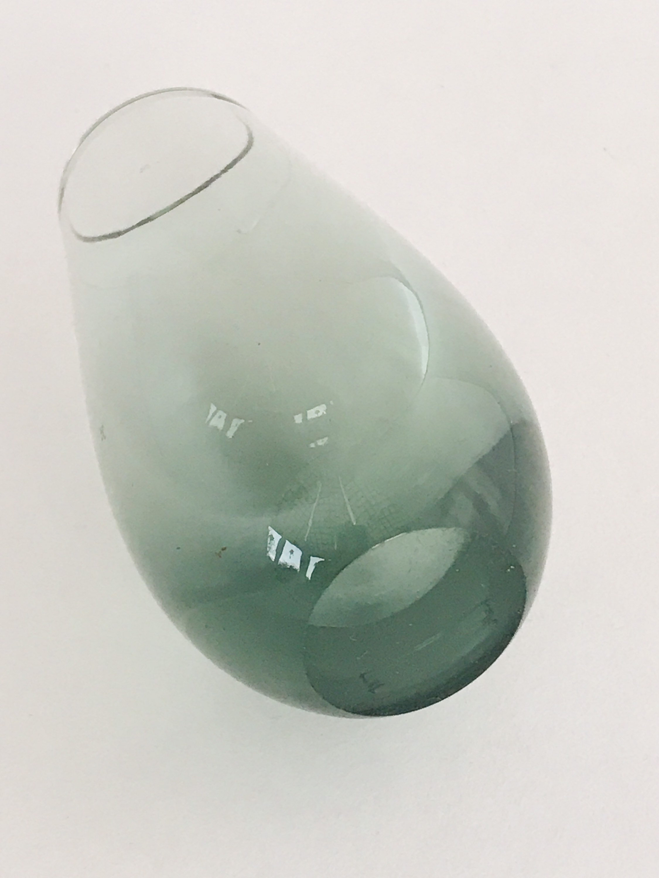 Small Mid Century Orrefors Style Blue Grey Torpedo Glass Vase. - Etsy