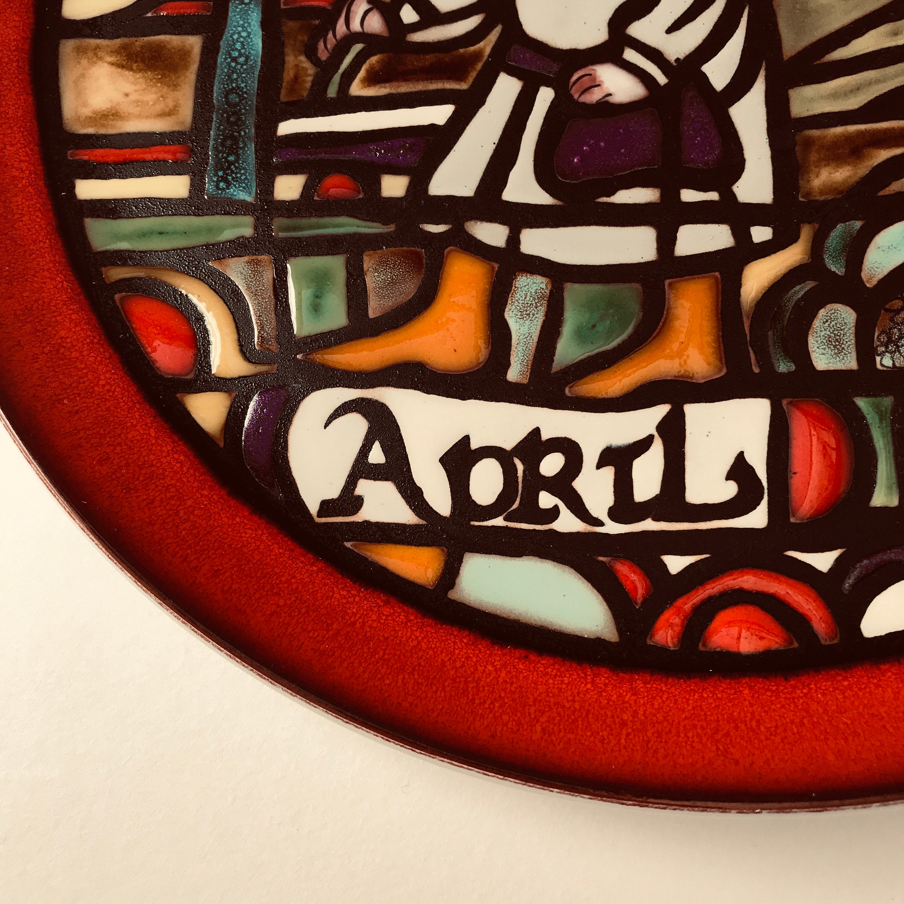 Poole Pottery | Medieval Calendar | April | Decorative Wall Plate ...