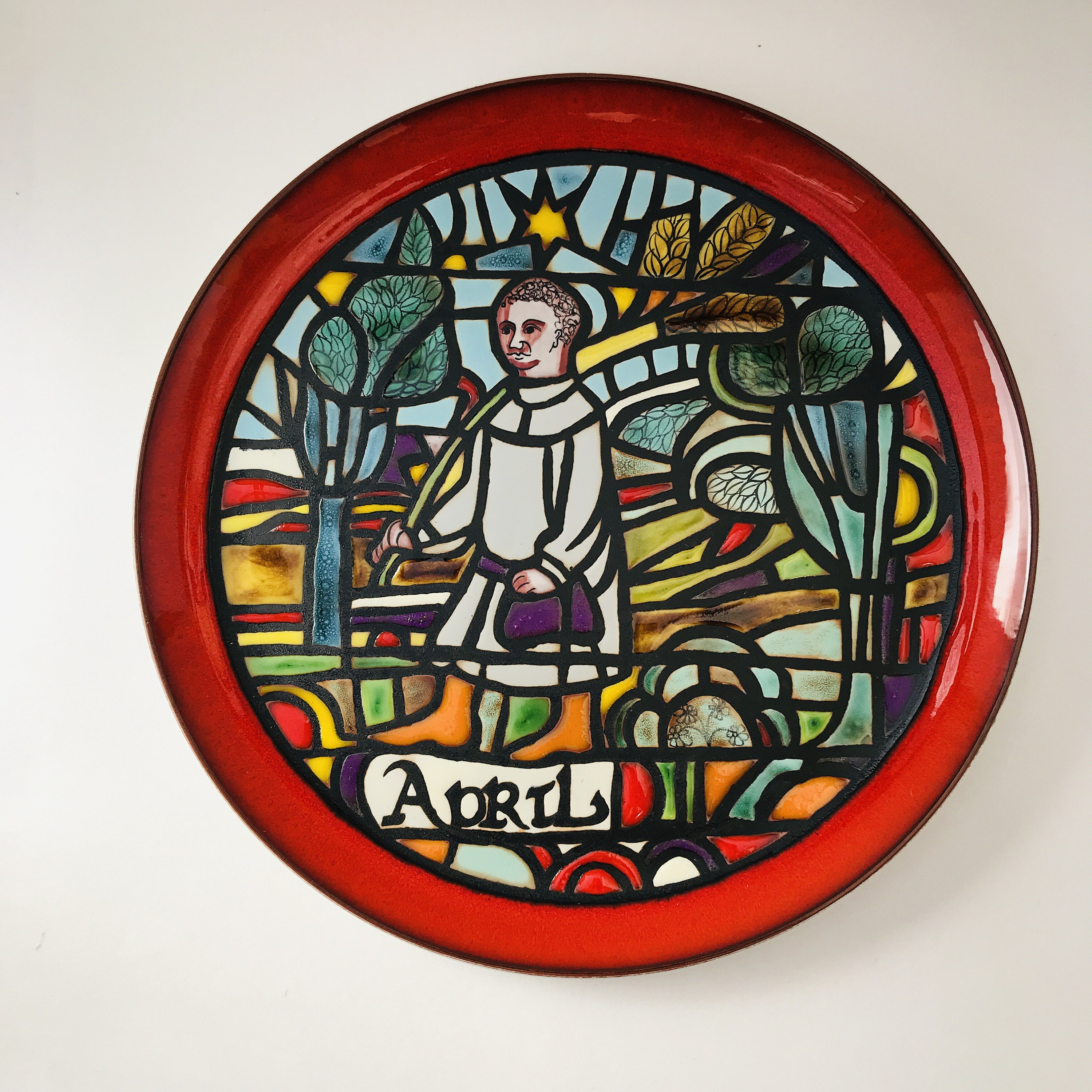 Poole Pottery Medieval Calendar April Decorative Wall | Etsy