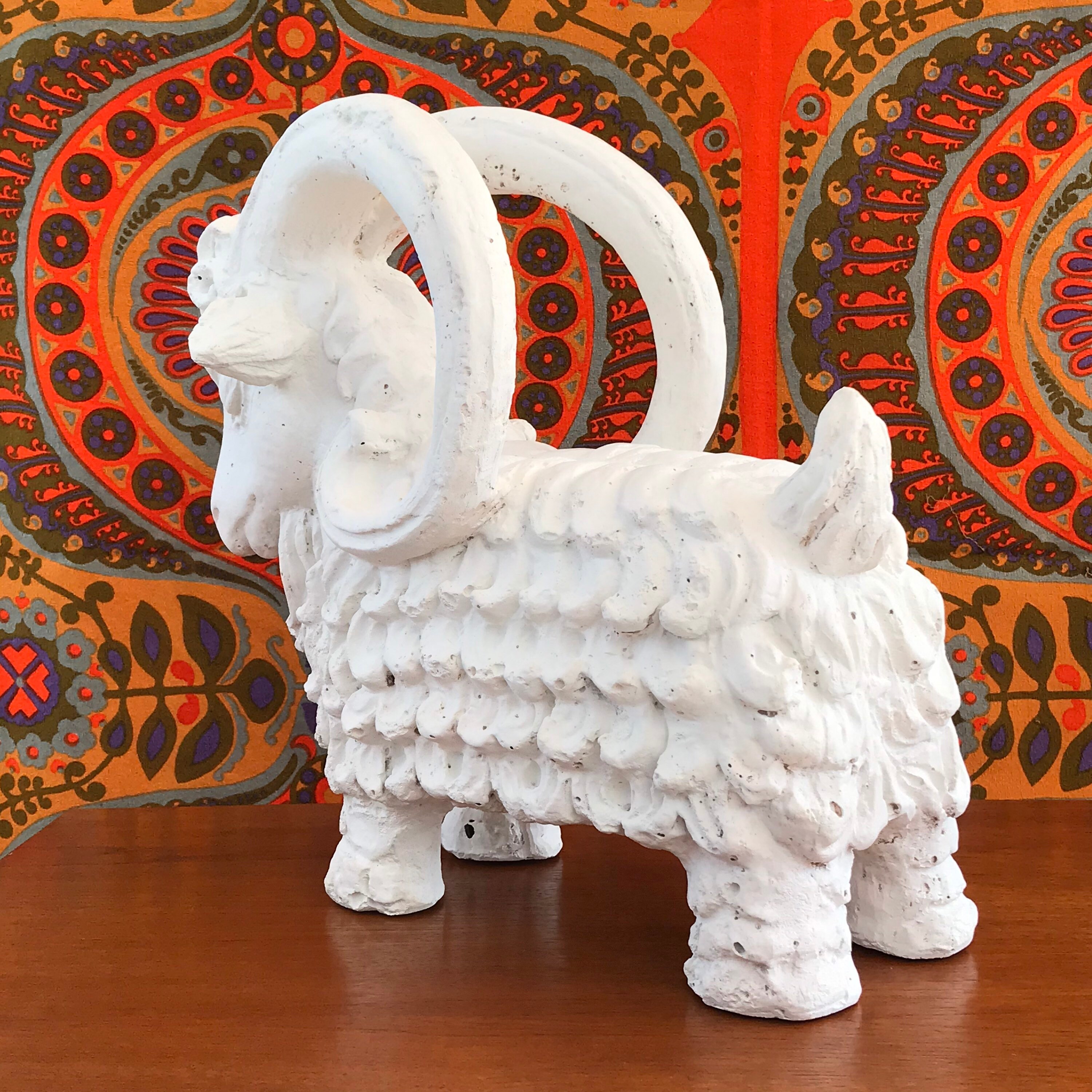 Mid Century austin Productions 1961 Terracotta Whitewashed Pottery ...