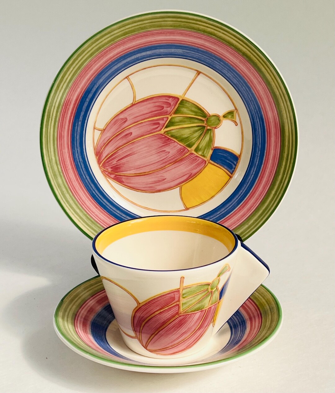 Clarice Cliff 'pastel Melon' Conical Trio, Wedgwood - Etsy