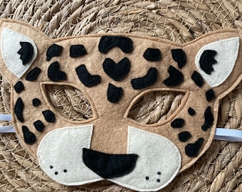 Leopard Printable Mask Animal Masks for Kids Party Printable Coloring ...