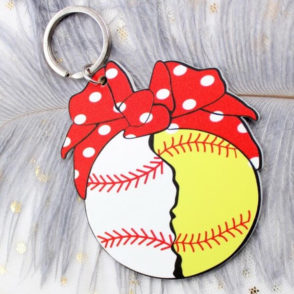 Baseball Keychain - Etsy