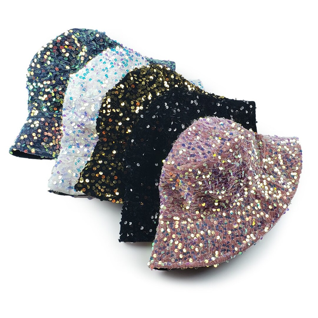 Natalie Mills Sequin Designer Style Bucket Hat - Etsy