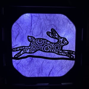 Bunny Light Box, Bunnies, Bunny Light, Bunny Night Light, Bunny Gift ...