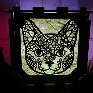 Cat Light Box, Cat Night Light, Cat Themed Gift, Cat Gift, Cat Dad, Cat ...
