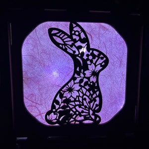 Bunny Light Box, Bunnies, Bunny Light, Bunny Night Light, Bunny Gift ...