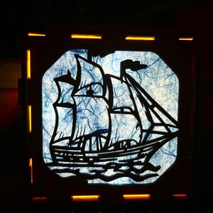 Nautical Light Box, Light House Night Light, Ocean Themed Home Decor ...