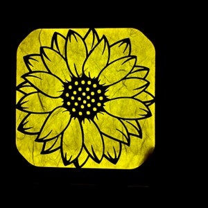 Sunflower Light Box, Sunflowers Night Light, Nature Inspired Home Decor ...