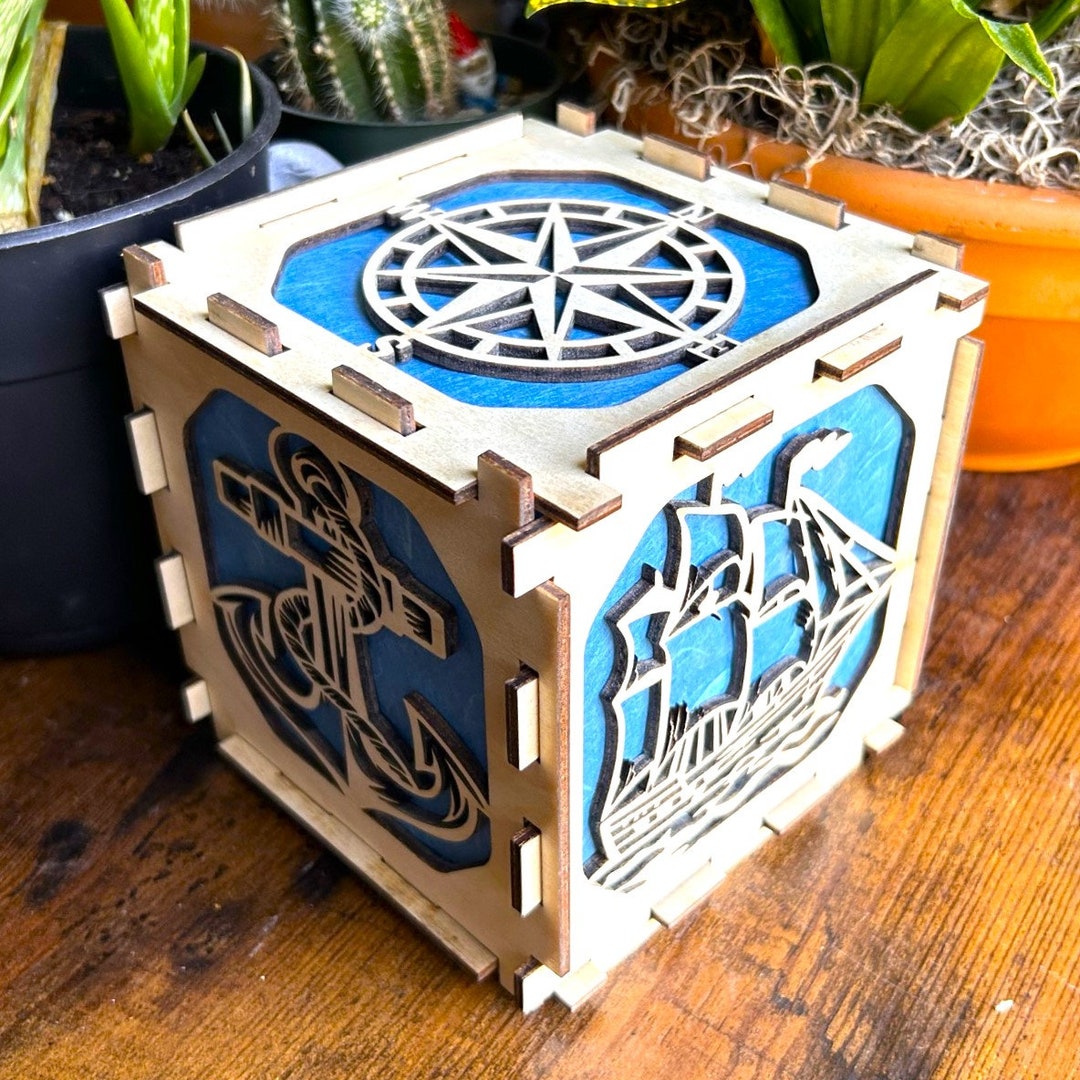 Nautical Light Box, Light House Night Light, Ocean Themed Home Decor ...