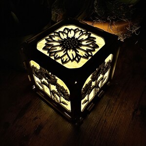 Sunflower Light Box, Sunflowers Night Light, Nature Inspired Home Decor ...
