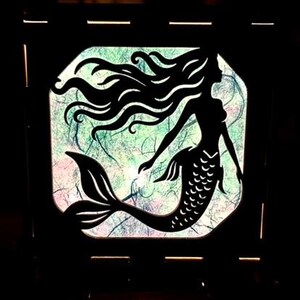 Mermaid Light Box, Ocean Themed Night Light, Mermaid Decorations ...