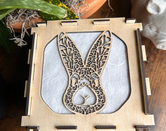 Bunny Light Box, Bunnies, Bunny Light, Bunny Night Light, Bunny Gift ...