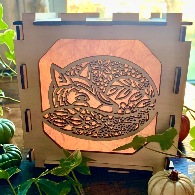Fox Light Fox Light Box Fox Foxes Fox Stuff Harvest - Etsy