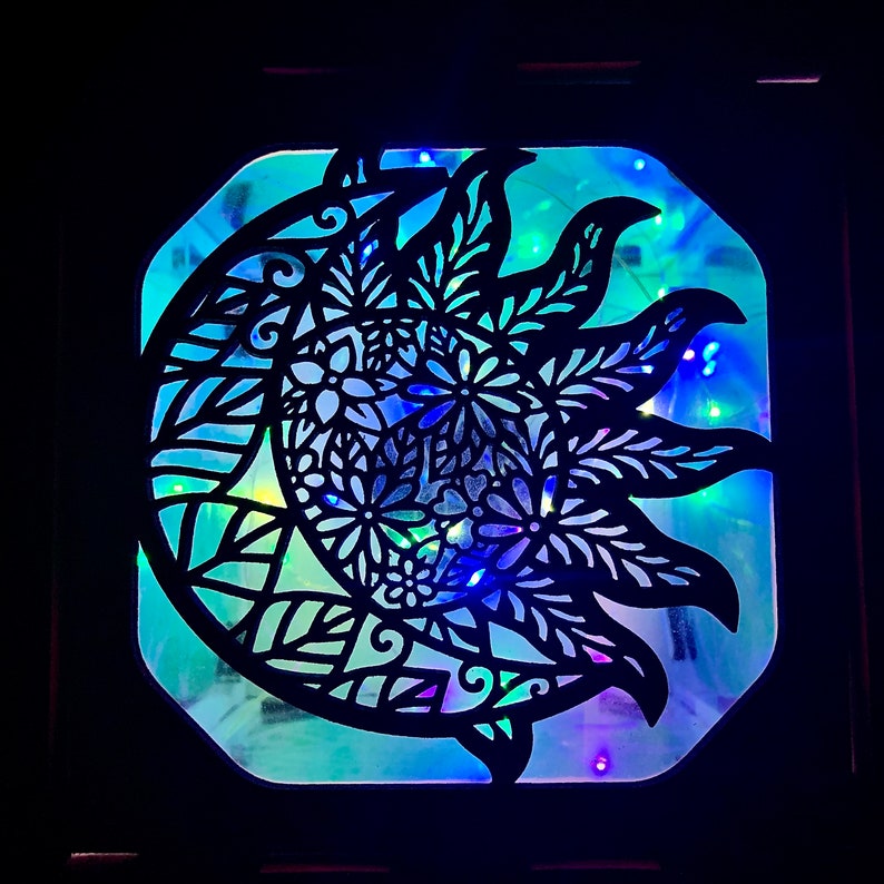 Sun and Moon Light Light Box Moon and Sun Light Box Sun | Etsy