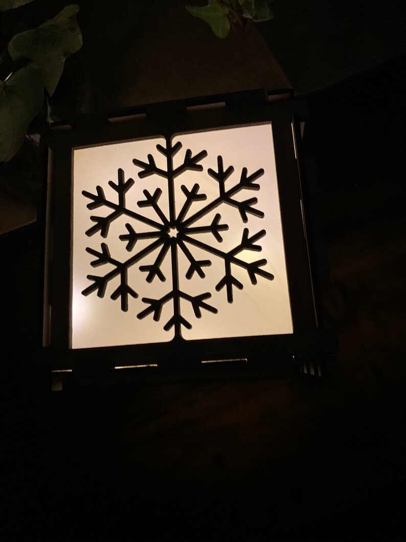 Snow Flake Light Box Snow Flake Winter Christmas Light | Etsy