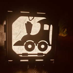 Train Light Box, Rustic Train Night Light, Industrial Decor, Rustic ...