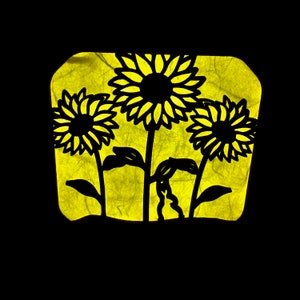 Sunflower Light Box, Sunflowers Night Light, Nature Inspired Home Decor ...
