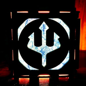 Hades Light Box, Video Game Decor, Greek Mythology Light, Custom Etched ...