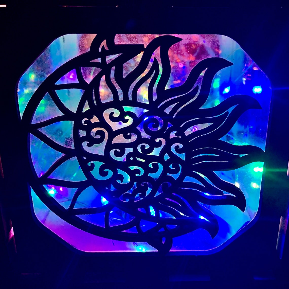Sun and Moon Light Light Box Moon and Sun Light Box Sun | Etsy