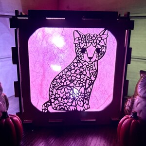 Cat Light Box, Cat Night Light, Cat Themed Gift, Cat Gift, Cat Dad, Cat ...