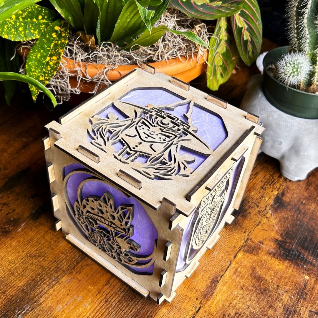 Witch Light Box, Whimsical Witch Light Box, Witchy Light Box, Witch ...