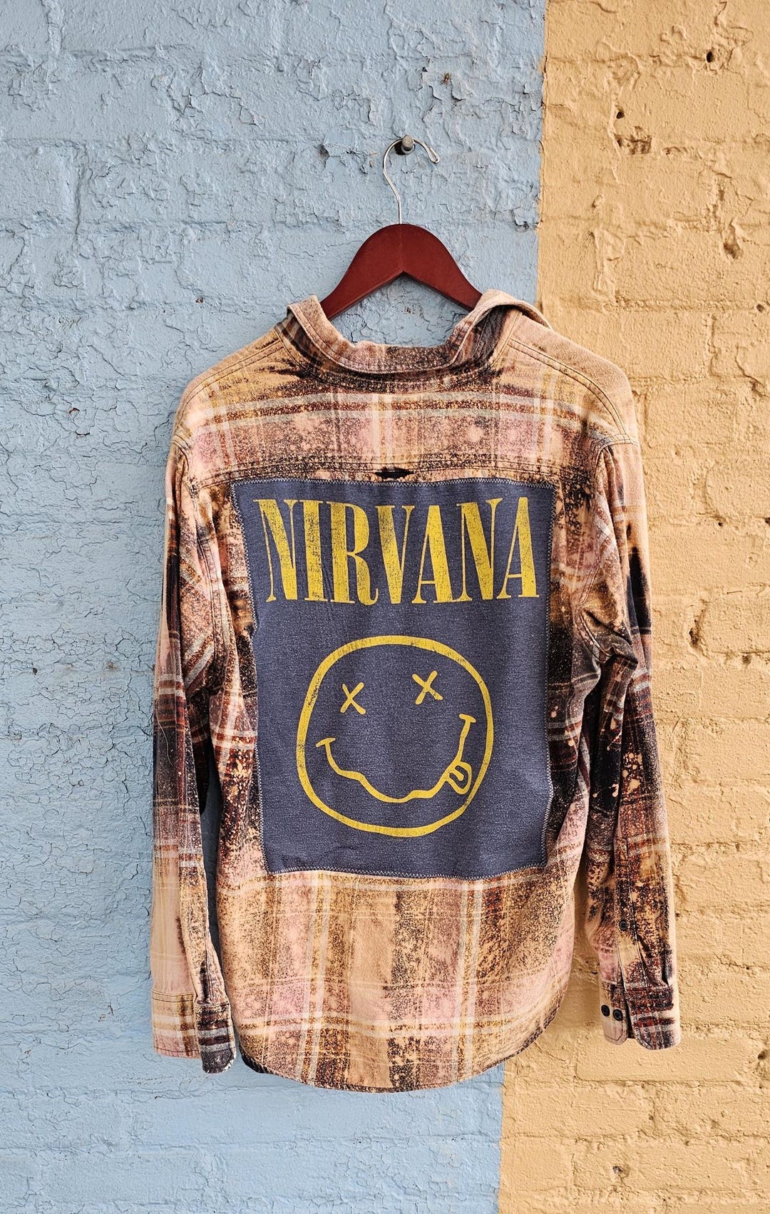 Nirvana Bleached Flannel Size Large - Etsy